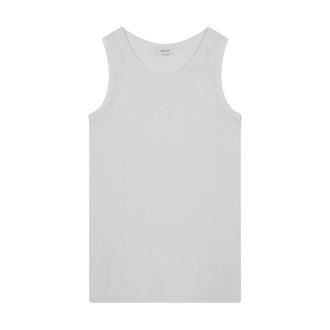 Alexander McQueen Skull-Stickerei Tanktop - - Tops - Herren - Wei&szlig; - M