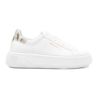 Woolrich Femme, Chaussures, Blanc, Taille: 39 EU Chunky Court Calf Pitone