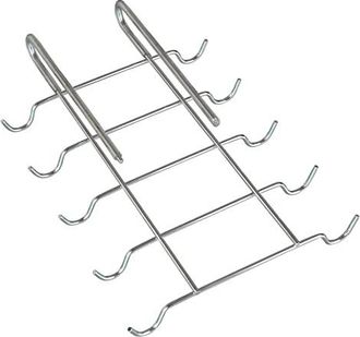 WENKO Schrankeinsatz Tassenhalter, Halterung für bis zu 10 Kaffeetassen oder Becher mit Henkel, rutschsichere Befestigung ohne bohren am Regalfach im Schran