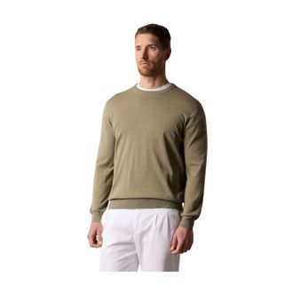 Brooks Brothers Homme, Pulls, Vert, Taille: 2XL Pull Ras du Cou en Coton Mak&ograve;