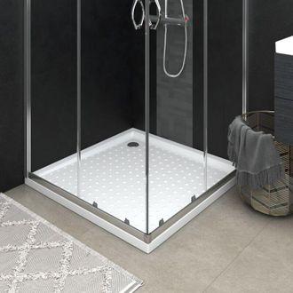 vidaXL Duschwanne Anti-Rutsch Wei&szlig; 90x90x4 cm abs Vidaxl