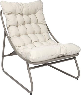 The Home Deco Factory The Home Deco Factory - Fauteuil détente de jardin en métal Dolce vita