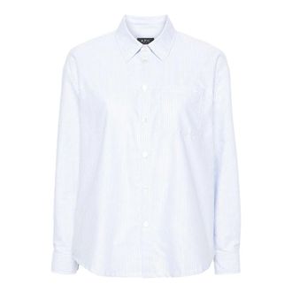 A.P.C. A.p.c., Damen, Blusen & Hemden, Blau, SGr&ouml;&szlig;e