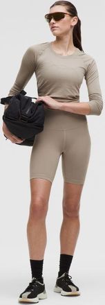 lululemon Short Wunder Train taille haute pour Femmes - 20 cm - Gris - Taille 4