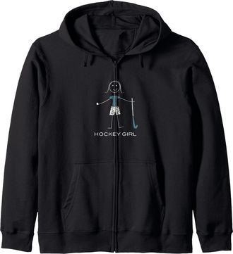 Whyitsme Design Lustiges Feldhockey-M&auml;dchen-Hockey f&uuml;r Damen Kapuzenjacke