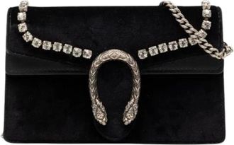 Gucci Sac bandouli&egrave;re vintage Pre-owned orn&eacute; de strass - Femme - Pre-owned - Noir - Taille: ONE Size