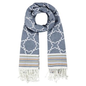 Codello Damen Strandtuch mit Logo-Print aus reiner Baumwolle blau Onesize