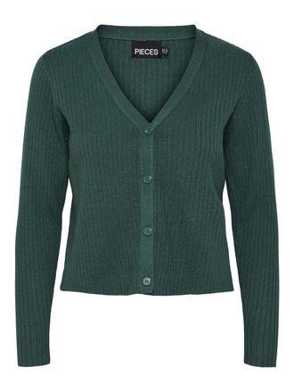 Pieces Pieces Damen Pccrista Ls Knit Cardigan Noos Bc Srickjacke, Trekking Green,S