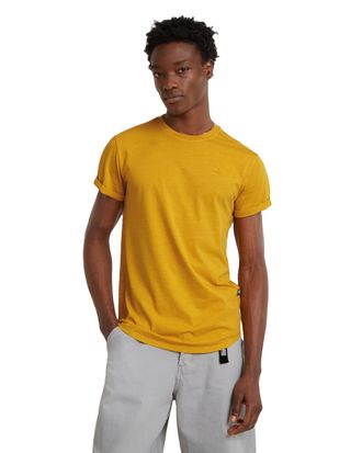 G-Star Herren Lash Overdeyed T-Shirt Gelb (dk Spice gd D16396-2653-G473) XS
