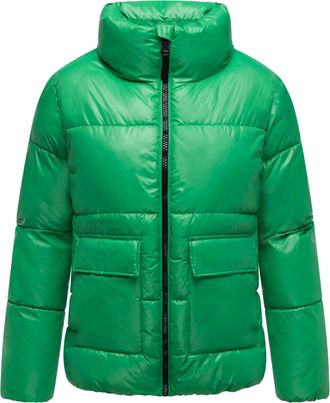 Navahoo Damen Winterjacke warme Steppjacke mit hohem Stehkragen Eispracht 14 Smaragd Green Gr. XXL