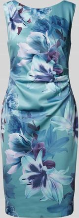 Christian Berg Cocktail Knielanges Cocktailkleid mit seitlicher Raffung