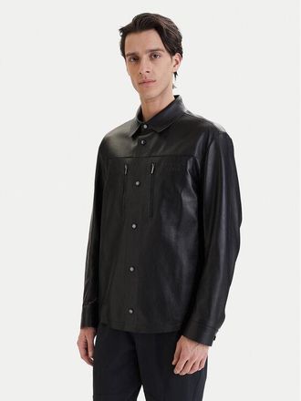 HUGO BOSS Lederjacke PS Spirit70 50560422 Schwarz Regular Fit