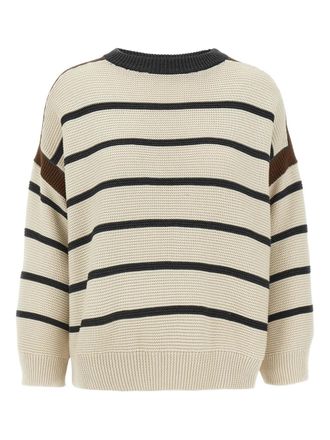 Brunello Cucinelli pull &agrave; ornements m&eacute;talliques - Tons neutres