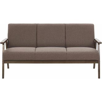 Beliani Sofa 3-Sitzer ASNES Stoff Braun