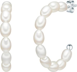 Valero Pearls Ohrringe - Sterling Silber Perlen-Ohrstecker S&uuml;&szlig;wasser-Zuchtp - Gr. unisize - in Wei&szlig; - f&uuml;r Damen