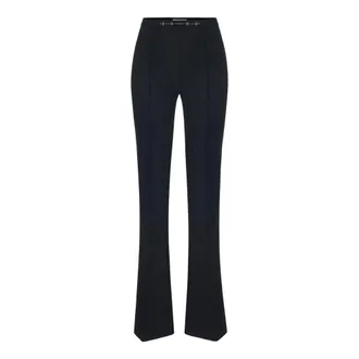 Elisabetta Franchi Femme, Pantalons, Noir, Taille: 38 FR Pantalon bootcut coupe slim