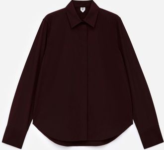 Arket Popeline-Hemd Mit Normaler Passform -Rot