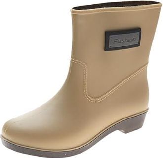 Generic Bottes en caoutchouc pour femme - Talon bas - Antid&eacute;rapantes - Faciles &agrave; nettoyer - R&eacute;sistantes &agrave; leau - Faciles &agrave; mettre et &agrave; enlever - Pour un ajust