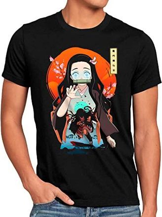 style3 Nezuko Kamado T-Shirt Homme Demon Anime Japan Manga, Taille:XL