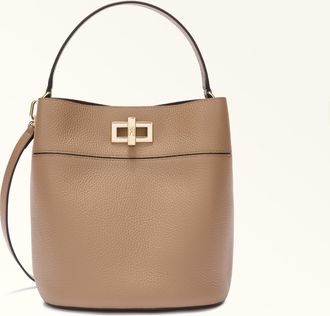 Furla Amelia Beuteltasche S Toffee Genarbtes Kalbsleder Damen