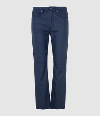 Jeanne Vouland Pantalon Gabryel Similicuir Bleu Navy
