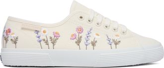 Superga Sneakers aus Stoff Superga 3750 Flower Embroidery Leggera S8161ZW Wei&szlig;
