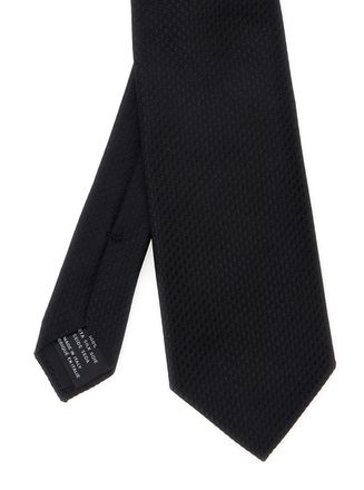 Tom Ford Mens Tie Black Silk Ties & Bow