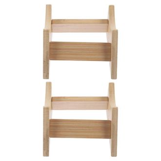 Artibetter 2 St&uuml;ck Holzst&auml;nder f&uuml;r Getr&auml;nkespender und Weinf&auml;sser Stabiler Flaschen und Krughalter f&uuml;r Whiskybeh&auml;lter Wasserkr&uuml;ge und Bierf&auml;sser Flexibler Tischs