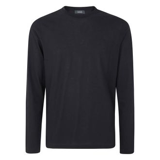 Zanone Long Sleeve Hauts - Homme - Tops - Noir - Taille: 4XL