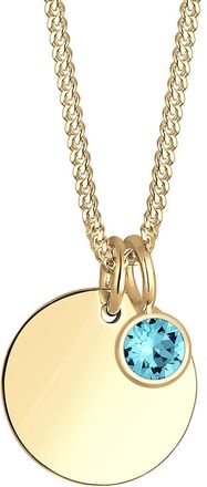 Elli Halskette Damen Geburtsstein Dezember mit Kristalle in 925 Sterling Silber vergoldet