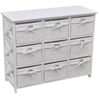 vidaXL Armoire de rangement Meuble de rangement Blanc vidaXL