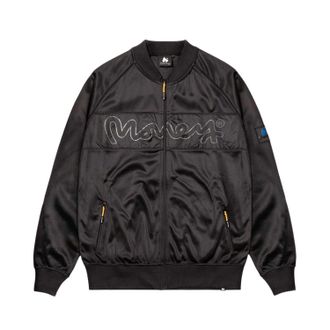 Money Clothing Bomberjacke f&uuml;r Herren, Satin (Schwarz)