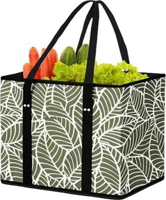 Generico Sacs de courses réutilisables avec poignée pour les courses | Sac de transport de grande capacité en forme de boîte qui permet de rester debout pour l