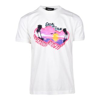 Dsquared2 Homme, Tops, Blanc, Taille: XL T-Chemises