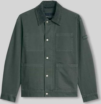 Marc O'Polo Regular Fit Blouson aus reiner Baumwolle mit Cordkragen