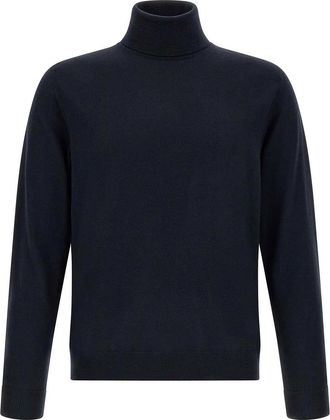 Zanone Pull Col Roul&eacute; - Bleu