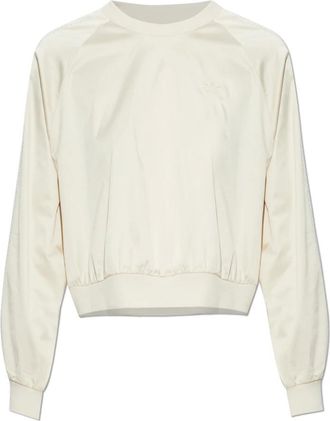adidas Femme, Sweatshirts et sweats &agrave; capuche, Beige, Taille: 42 FR Logo SweaT-shirt