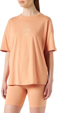 Schiesser Damen Schlafanzug Kurz Pyjamaset, Apricot (Orange), 42