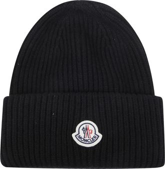 Moncler Woll- und Kaschmir-M&uuml;tze - - Accessories - Herren - Schwarzk - ONE SIZE
