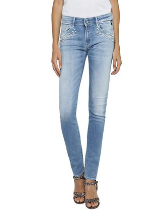 Replay Damen LUZ Skinny Jeans, Blau (Light Blue 10), 28W / 30L