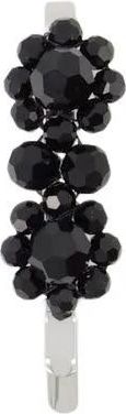 Simone Rocha Haarschmuck - Mini Flower Hair Clip - Crystal - Black - Gr. unisize - in Schwarz - f&uuml;r Damen