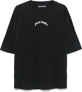 Palm Angels t-shirt &agrave; logo incurv&eacute; - Noir