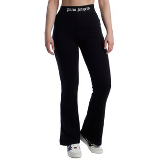 Palm Angels Damenweit geschnittene Sporthose PWCH017F23FLE0011010