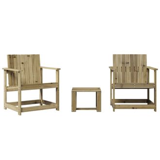 vidaXL Set Salotto Da Giardino 3 Pz In Legno Impregnato Di Pino - Vidaxl