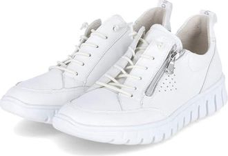 Waldl&auml;ufer Baskets basses Birdy pour femme, blanches, en cuir lisse, Blanc Vega, 38.5 EU Large