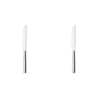 WMF Palma Menümesser mono, Monobloc-Messer, Tafelmesser Cromargan Edelstahl poliert, glänzend, spülmaschinenfest, 23.4 x 2 x 0.5 cm (Packung mit 2)