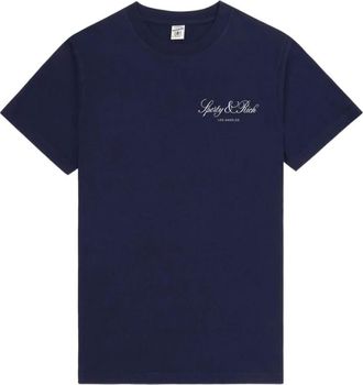 Sporty & Rich Femme, Tops, Bleu, Taille: 38 FR Crew Neck T-Shirt