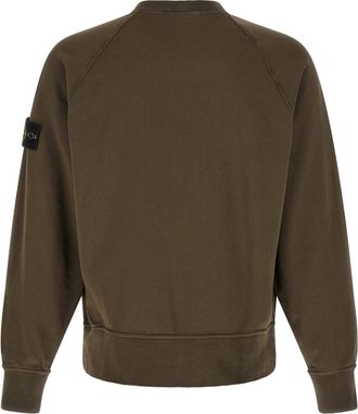 Stone Island Garment-Dyed Cotton Sweatshirt - Charcoal Grey