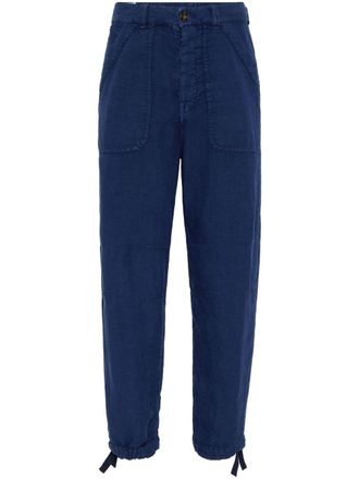 Brunello Cucinelli pantalon &agrave; coupe droite - Bleu