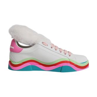 Dolce & Gabbana Leather Plush Trainers - - Shoes - Damen - Mehrfarbig - 37 1/2 EU